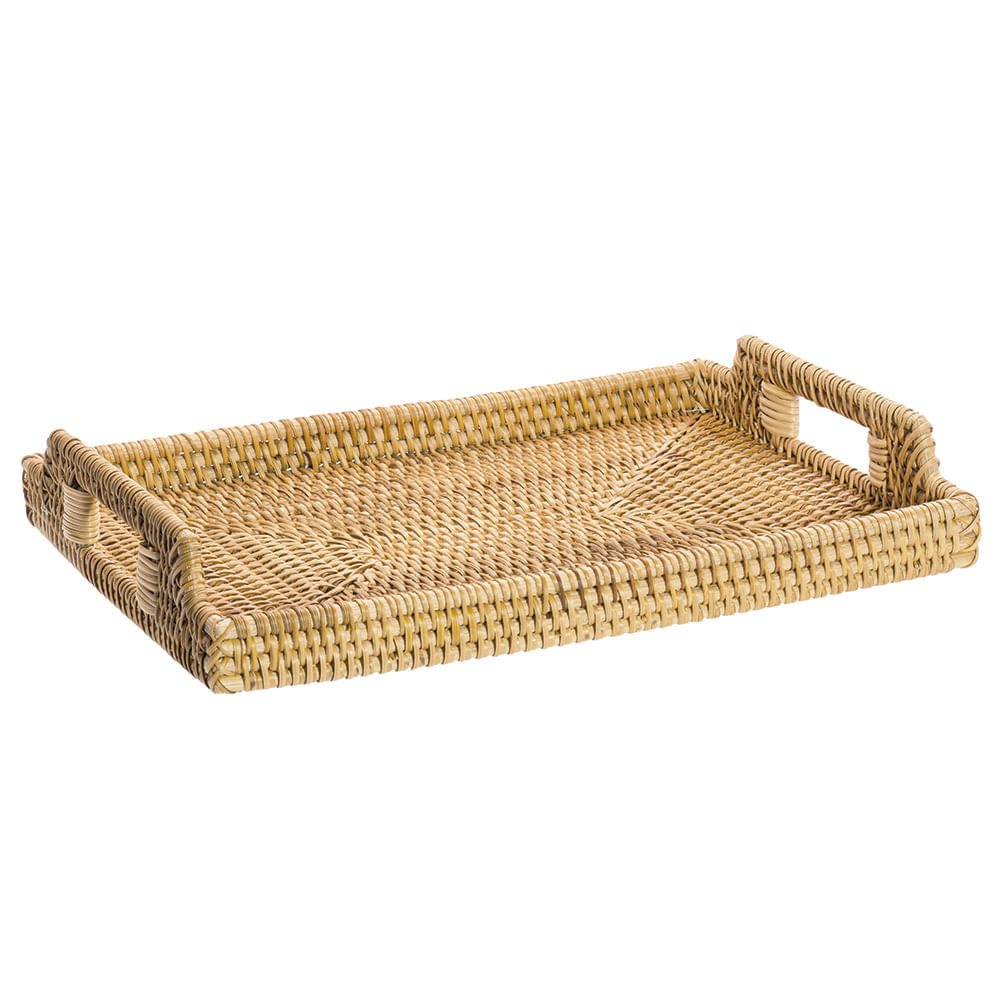 Bandeja rectangular rattan natural - Devoto Hnos. S.A.