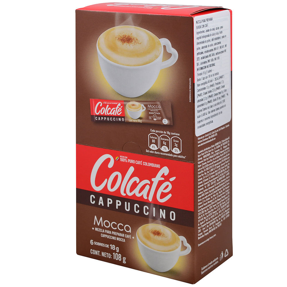 Cappuccino mocca COLCAFÉ 108 g - Devoto Hnos. S.A.