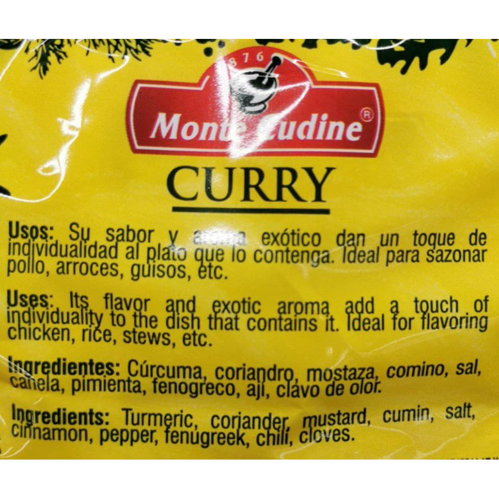 Curry powder MONTE CUDINE 25 g - Devoto Hnos. S.A.