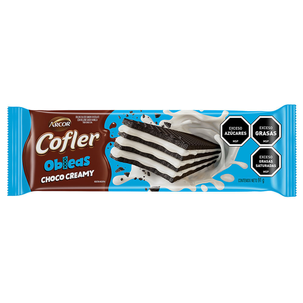 Obleas COFLER Rellenas de Vainilla 91 g - Devoto Hnos. S.A.