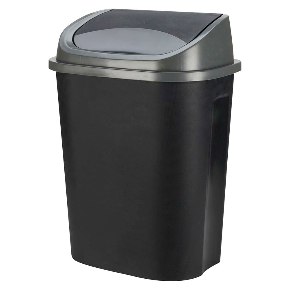 Basurero 25 lt negro y gris - Devoto Hnos. S.A.