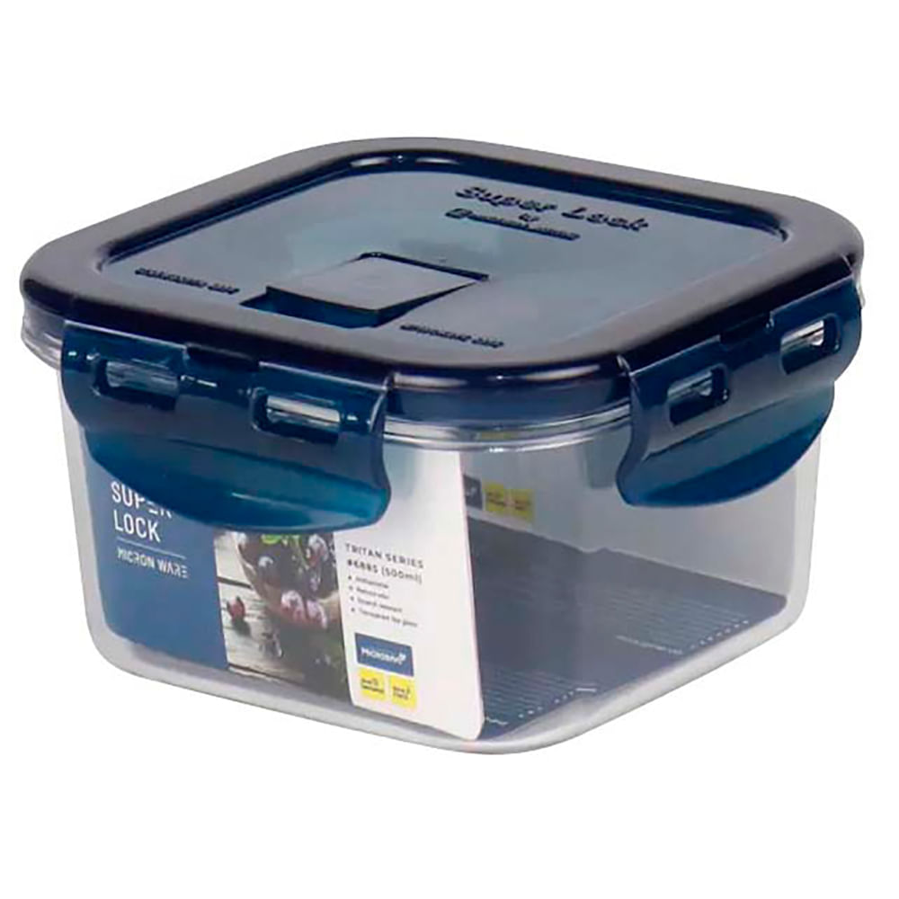 Contenedor cuadrado en tritán 500 ml Super Lock - Devoto Hnos. S.A.