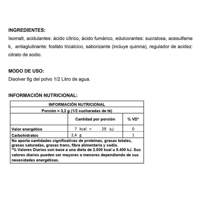 Refresco en polvo tónica DANTONIC 48 g - Devoto Hnos. S.A.