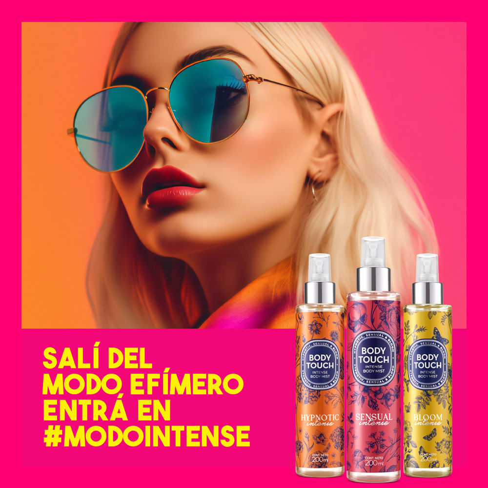 Colonia Body Touch Intense Body Mist Sensual - Devoto Hnos. S.A.