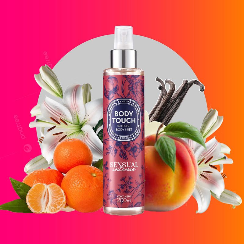 Colonia Body Touch Intense Body Mist Sensual - Devoto Hnos. S.A.