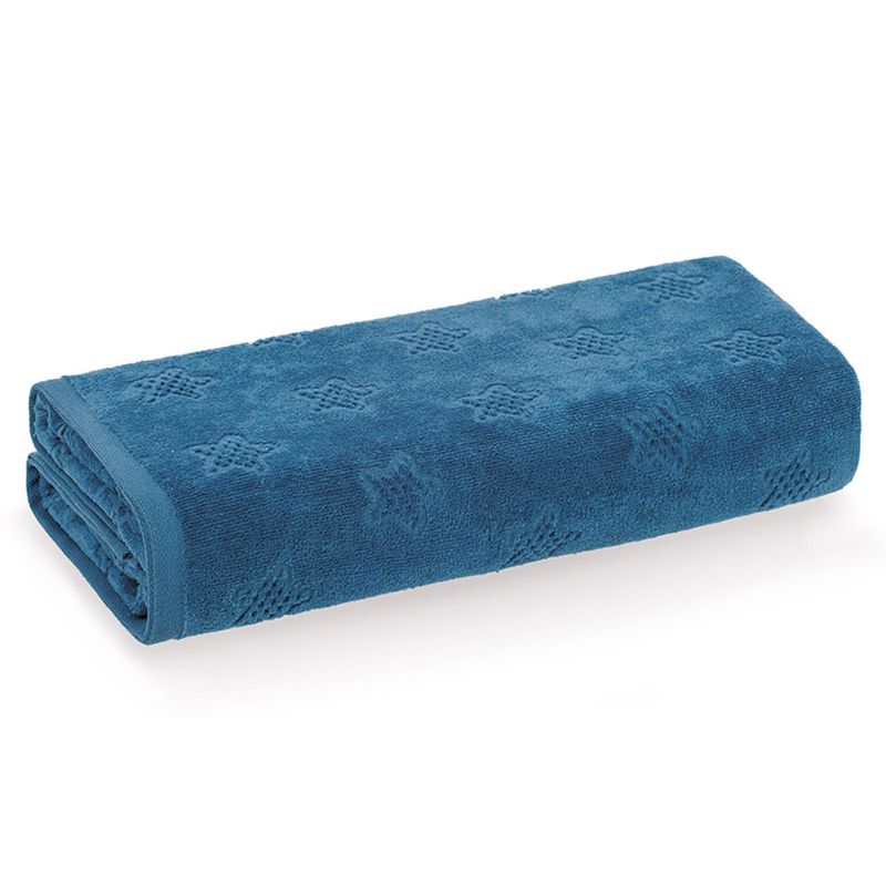 Toalla de Baño infantil 66x140 cm Línea Estelar color azul - Devoto ...