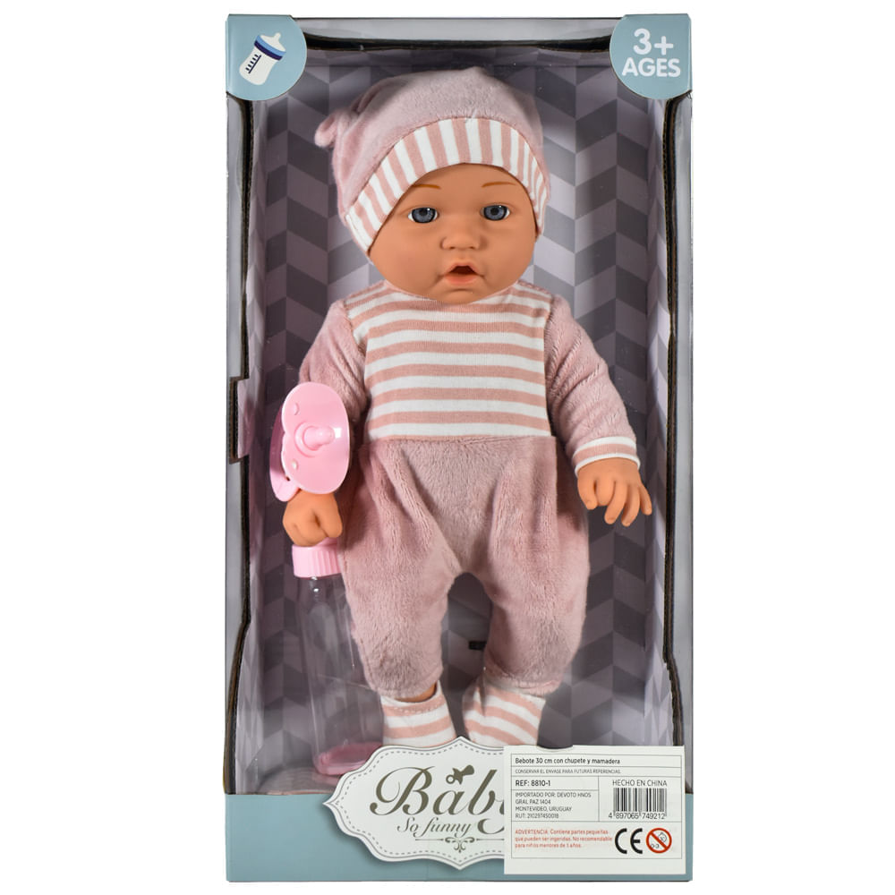 Bebote 30 cm con chupete y mamadera - Devoto Hnos. S.A.