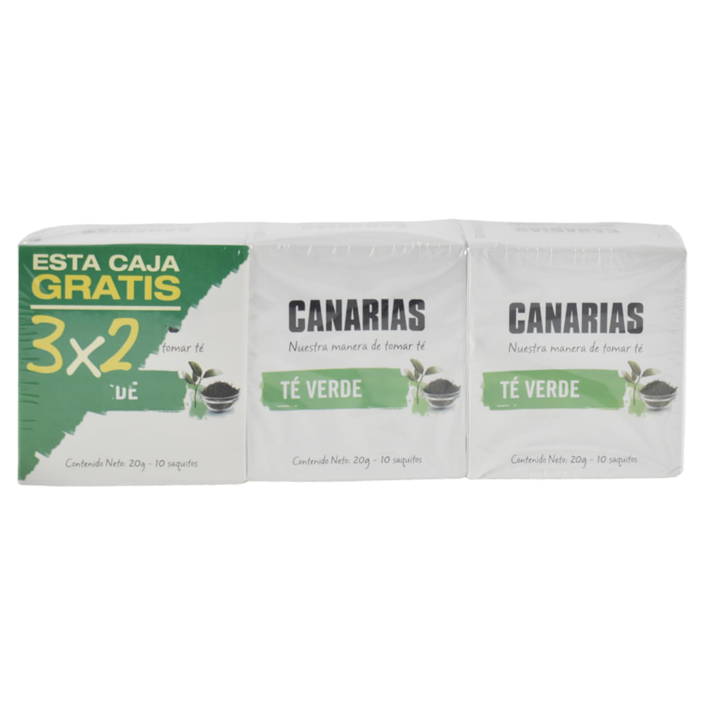 Pack 3 x 2 té verde Canarias 10 sobres - Devoto Hnos. S.A.