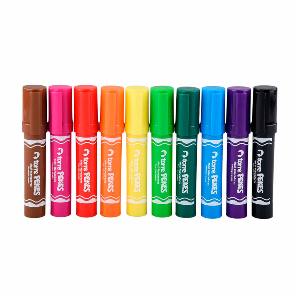 Marcadores Maxi Pekes 10 Colores - Devoto Hnos. S.A.