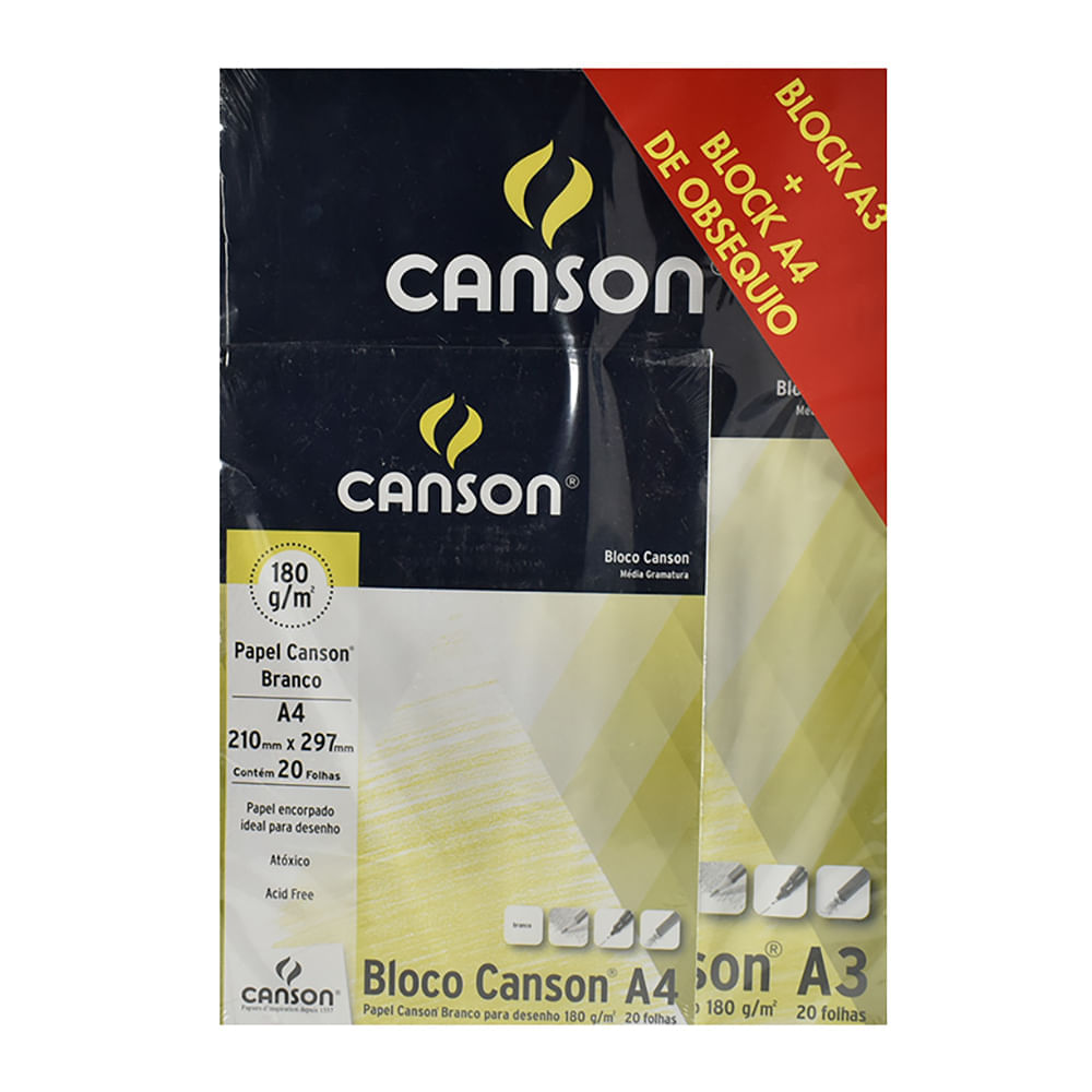 Pack Canson Block A3 20H + Block A4 20H de regalo - Devoto Hnos. S.A.