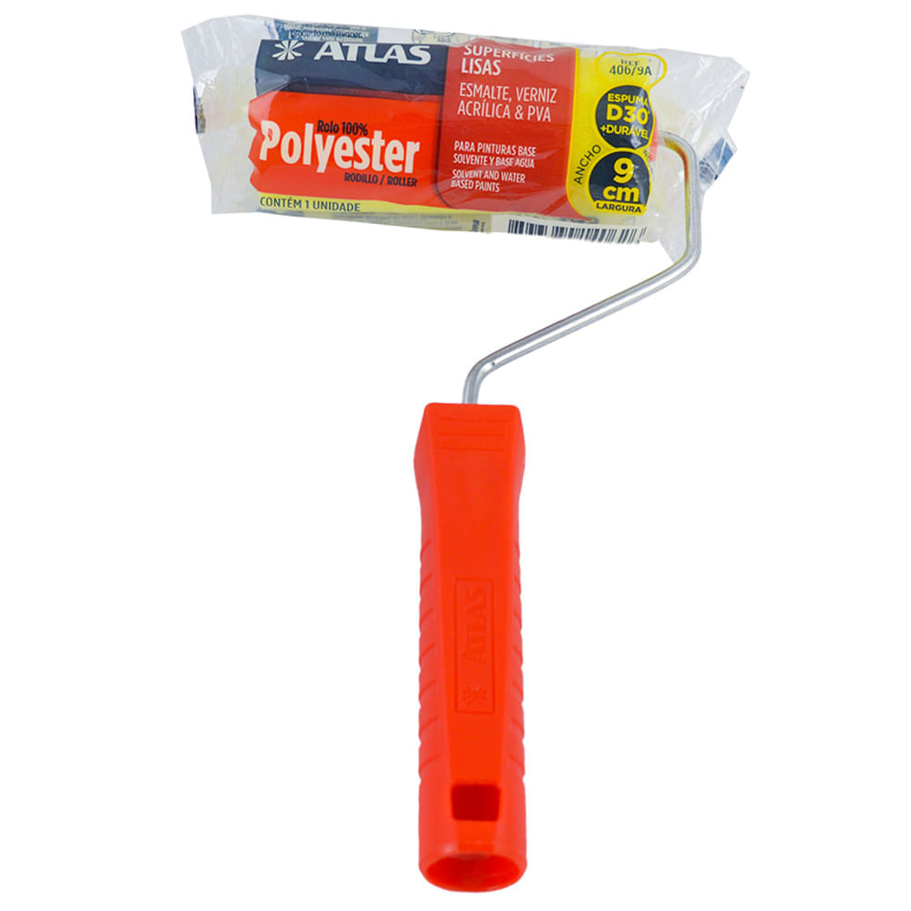 Rodillo ATLAS poliéster con mango 9x12 cm - Devoto Hnos. S.A.
