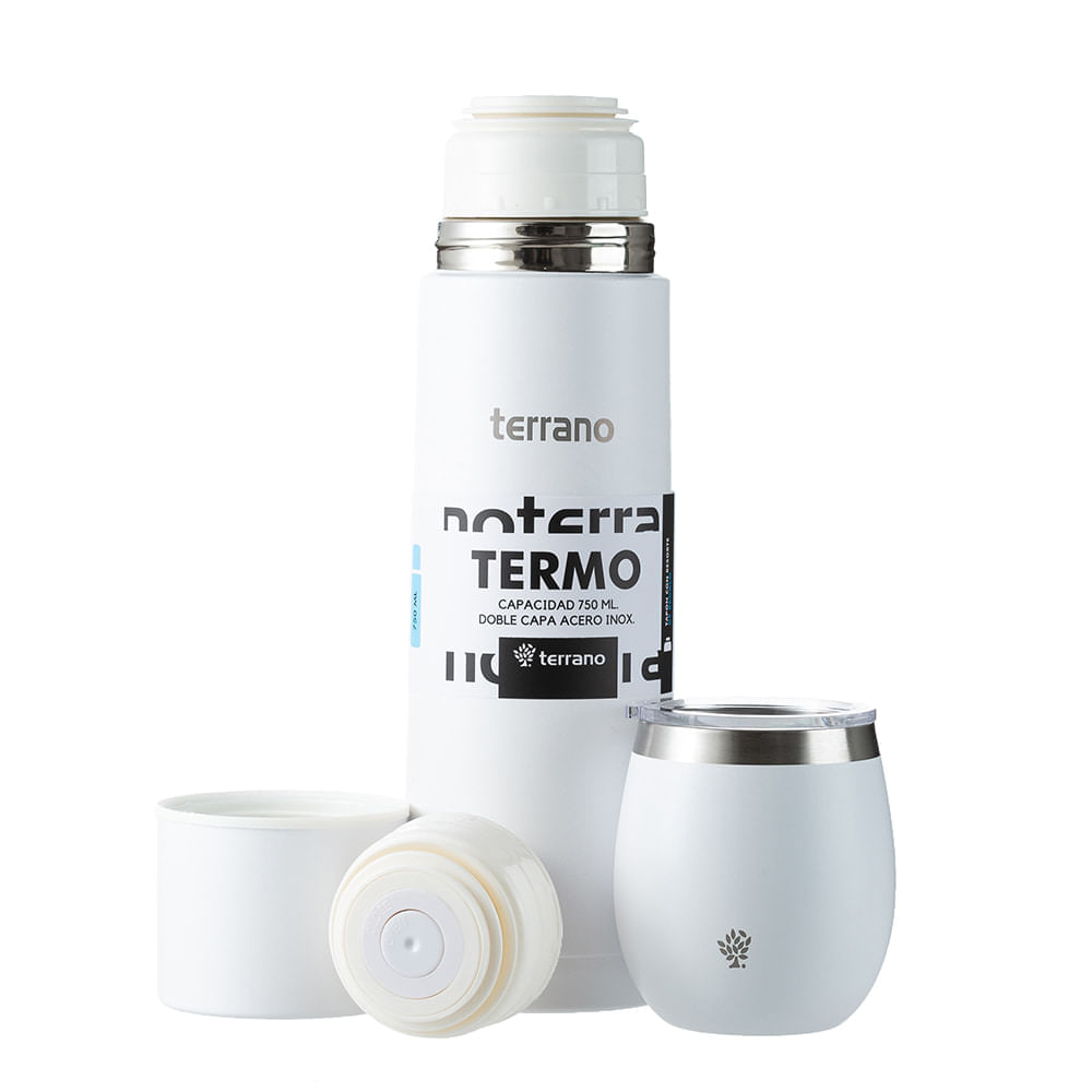 Kit termo 750 ml+mate con tapa blanco - Devoto Hnos. S.A.