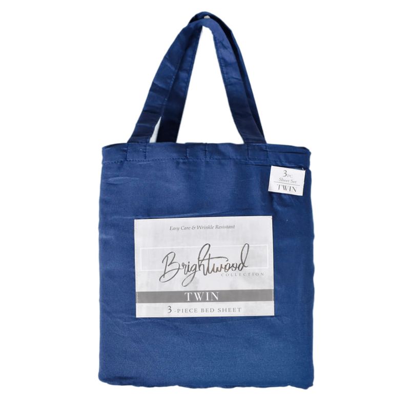 Juego de sábanas Twin EST42830GR lisa navy - Devoto Hnos. S.A.