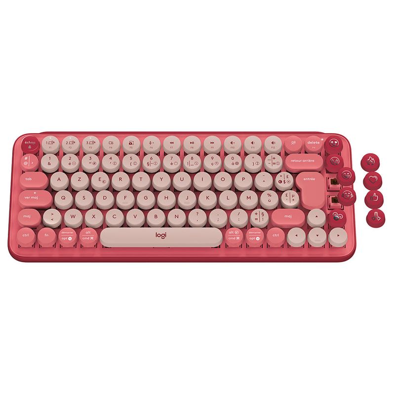 Teclado LOGITECH inalámbrico pop keys rosado - Devoto Hnos. S.A.