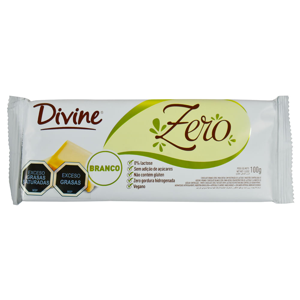 Chocolate DIVINE zero blanco 100 g - Devoto Hnos. S.A.