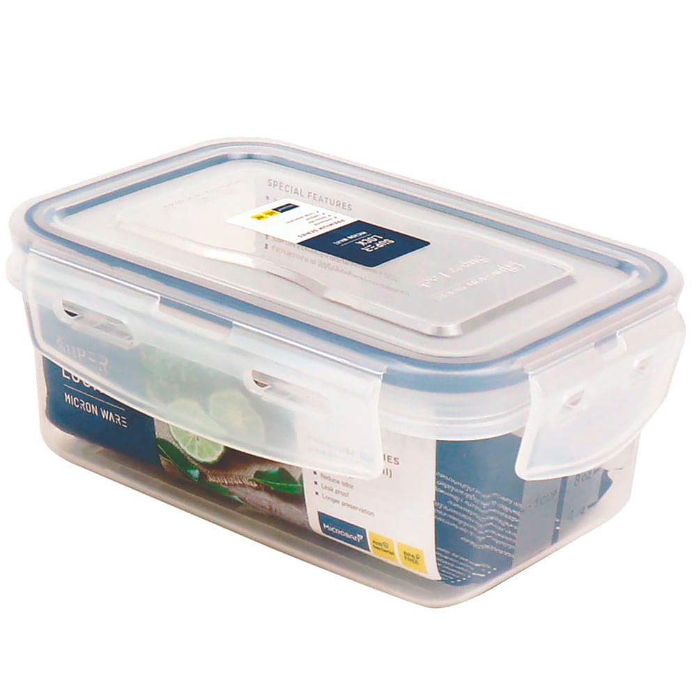 Contenedor rectangular 650 ml 11,5x16,8x7 cm super lock - Devoto Hnos. S.A.
