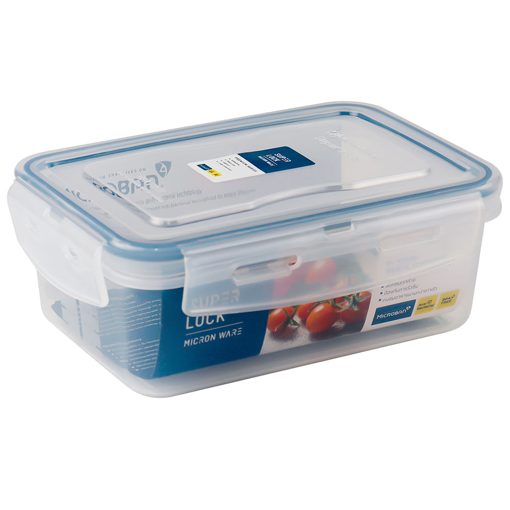 Contenedor rectangular 1 L 13,5x19x11 cm super lock - Devoto Hnos. S.A.