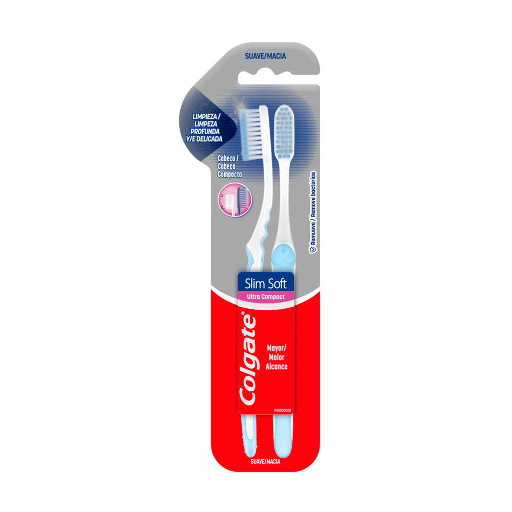 Cepillo dental Colgate slim Soft ultra compact 2x1 - Devoto Hnos. S.A.