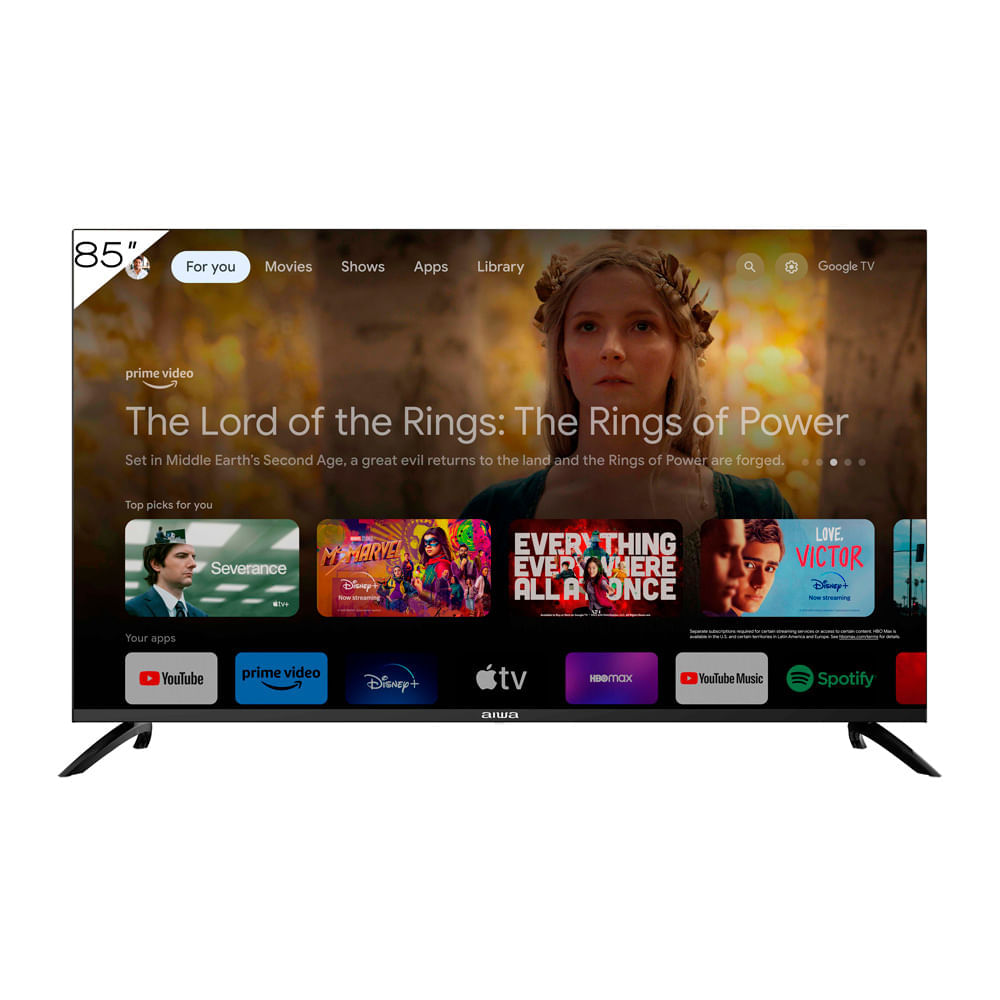 Smart Tv Led 4K 85 AIWA Mod. AW65B4QF6 Google Smart Tv - Devoto Hnos. S.A.