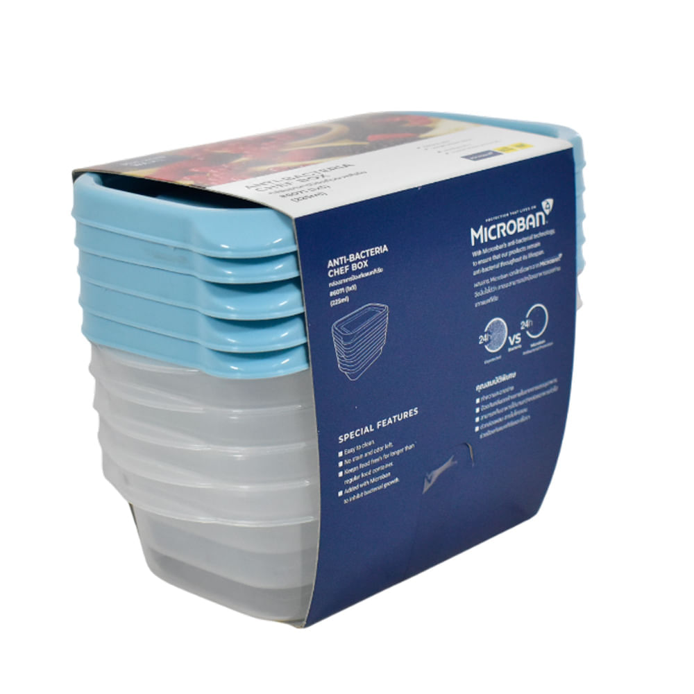 Set x 5 Contenedores Rectangulares 225 ml Súper Lock - Devoto Hnos. S.A.