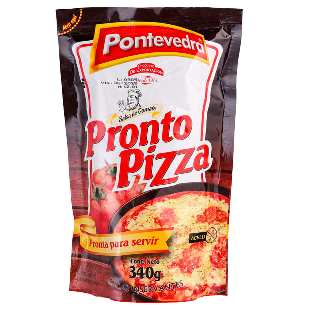 Salsa de Tomate Pronto Pizza PONTEVEDRA 340 g - Devoto Hnos. S.A.